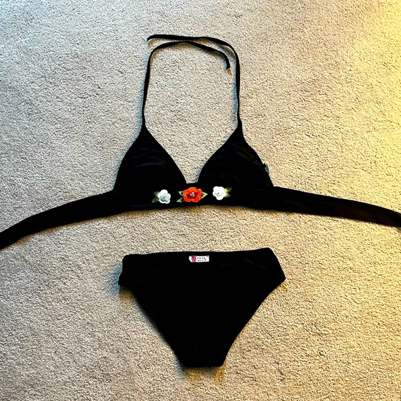 Coco Reef | Swim | Coco Reef Black Bathing Suit With Floral Design ...